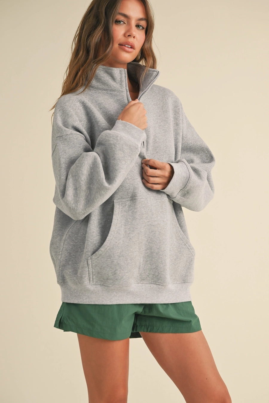 Drew Oversized Pullover Half Zip | Rad & Co.