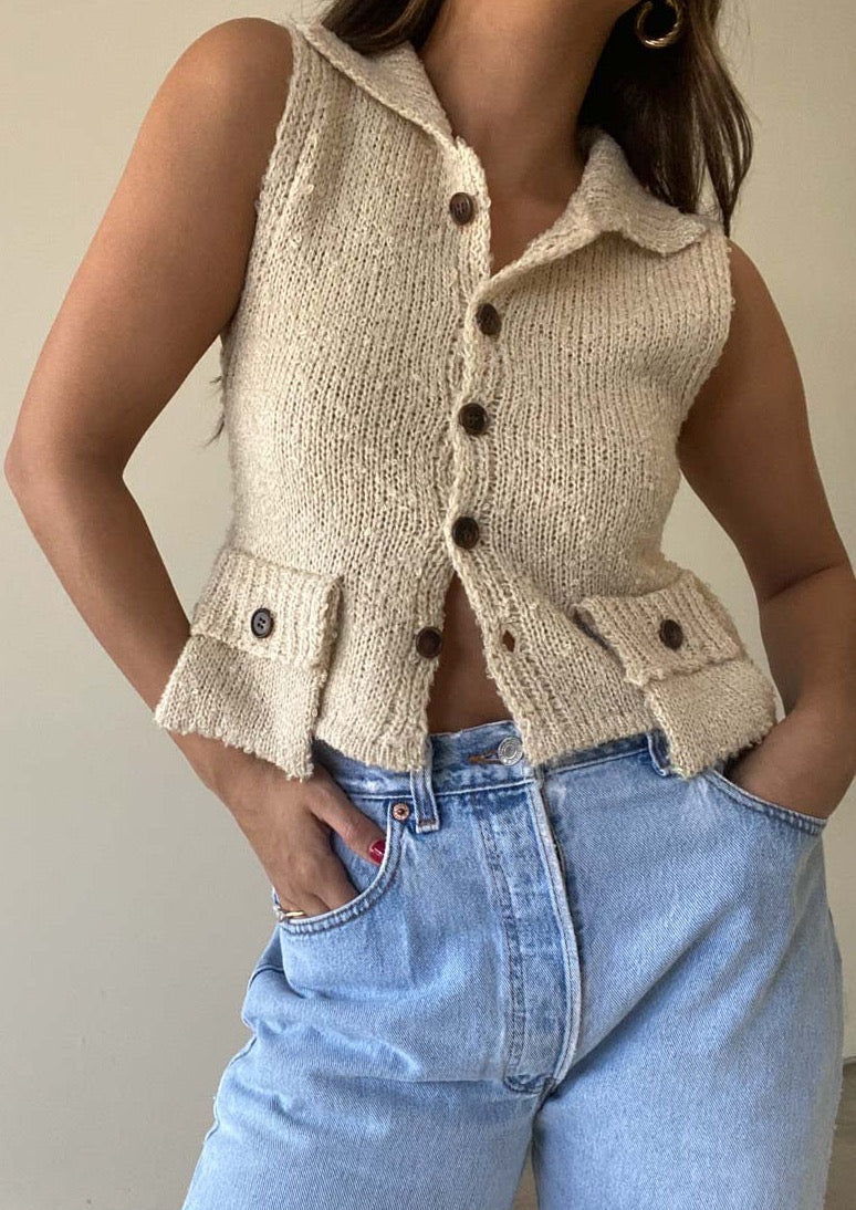 Millie Knit Button Up Vest | Rad & Co.